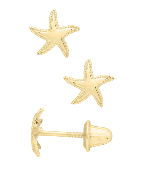 Children's Starfish Stud Earrings - 14K - Hill's In-House Jewelers