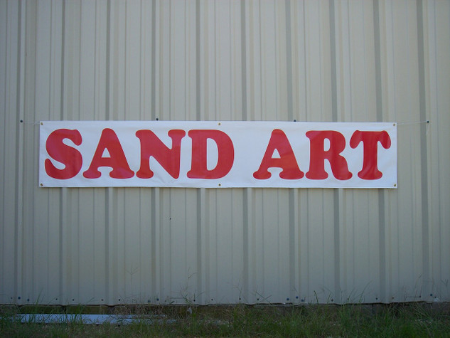 Sand Art Banner. Attract Your Customer's Attention