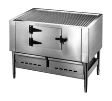 Jade JLB-42 42" W Stainless Steel Wood Burning Titan Log Broiler ...