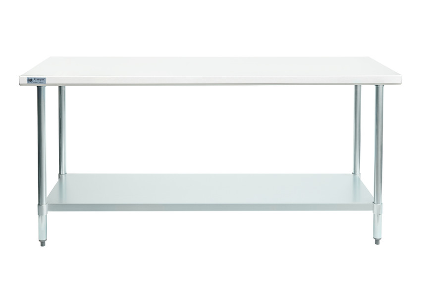 Allmont 24" x 72" Stainless Steel Commercial Work Table with Galvanized ...