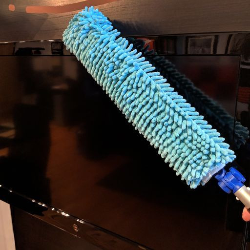 CTC 40-1440 Microfiber Blue Rectangle Chennille Dusters - Culinary Depot