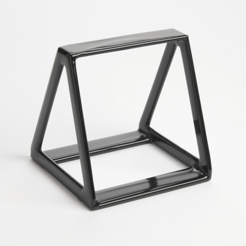 American Metalcraft DWRB5 5" H Black Rectangular Plastic Display Wedge ...