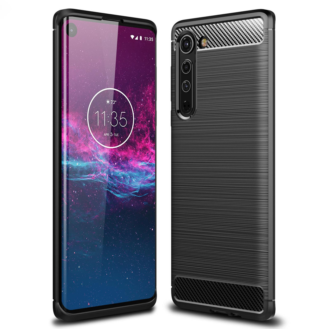Motorola Moto Edge (2020) 'Carbon Series' Slim Case Cover - 32ndShop