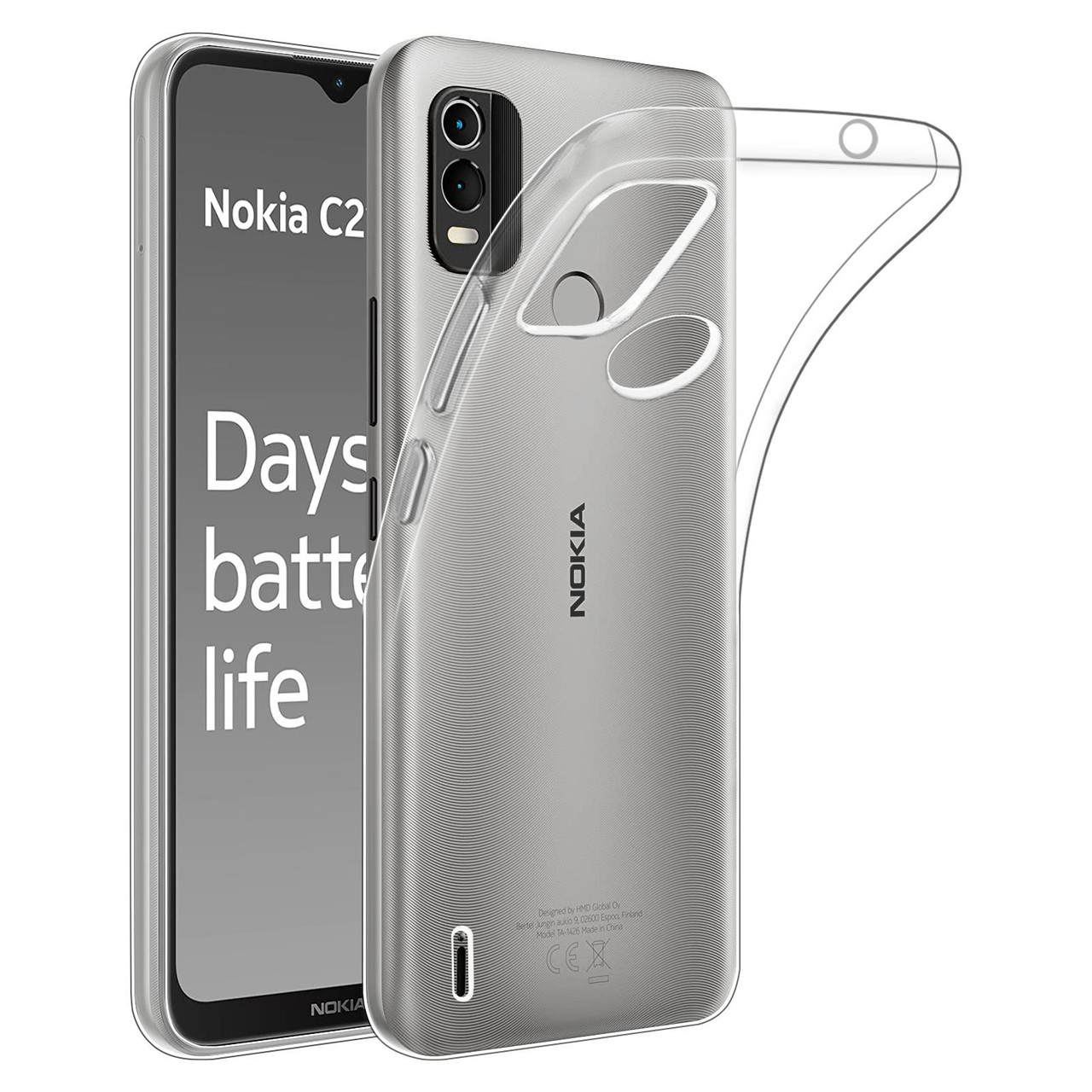 Nokia C32 'Clear Gel Series' TPU Case Cover - Clear - 32ndShop