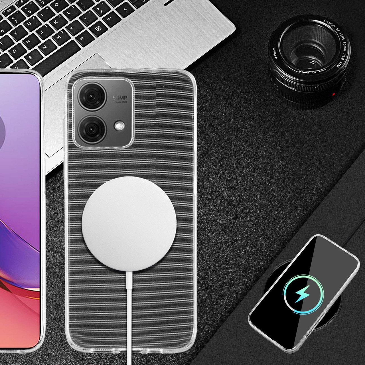 32nd Clear Gel Ultra-Thin TPU Case Cover With 2 X Tempered Glass for ...
