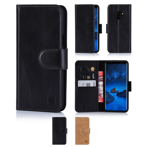 Samsung Galaxy S9 Plus Premium Leather Book Wallet Case - 32ndShop