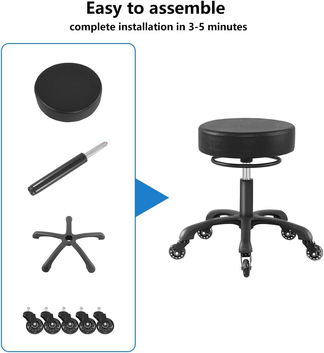 Swivel Rolling Stool Chair Aesthetic Work Chair Stool - seatingmind.com