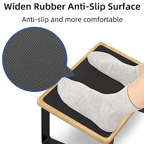 Foot Rest for Under Desk at Work, New Upgrade Wooden with Metal ...