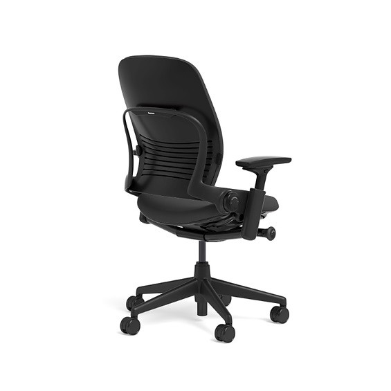 Steelcase Leap Chair V2 Fully Adjustable In Black Fabric