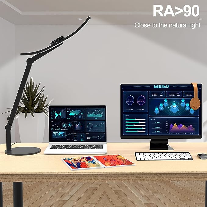 ModSavy Led Desk Lamp for Home Office, Architect Curved Desk Lamp with ...