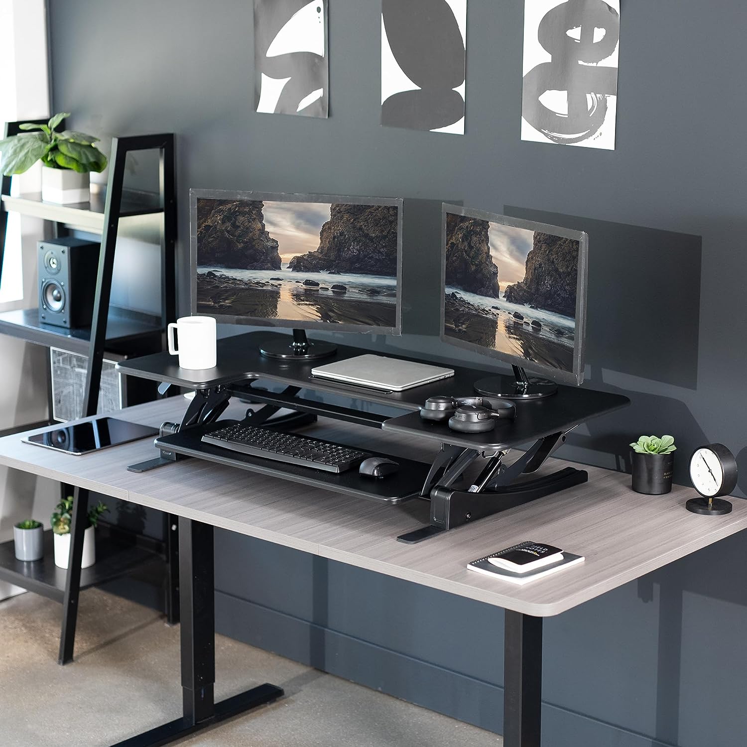 ModSavy Desk Essential 48 inch Height Adjustable Stand Up Desk ...