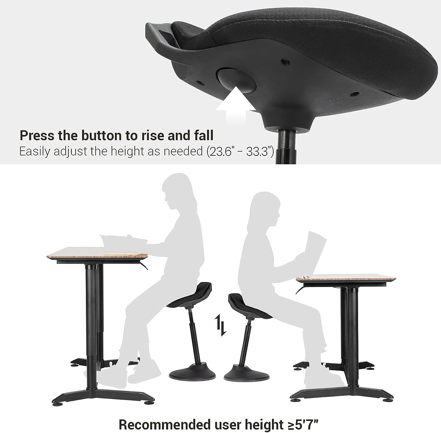 Standing Desk Chair, Adjustable Ergonomic Standing Stool - seatingmind.com