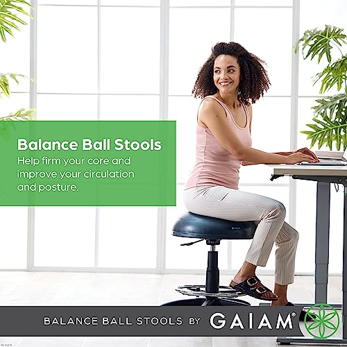 Gaiam Balance Ball Chair Stool, Half-Dome Stability Ball Adjustable ...