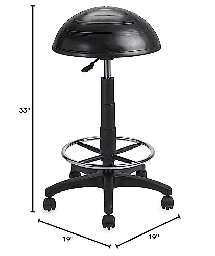 Gaiam Balance Ball Chair Stool, Half-Dome Stability Ball Adjustable ...