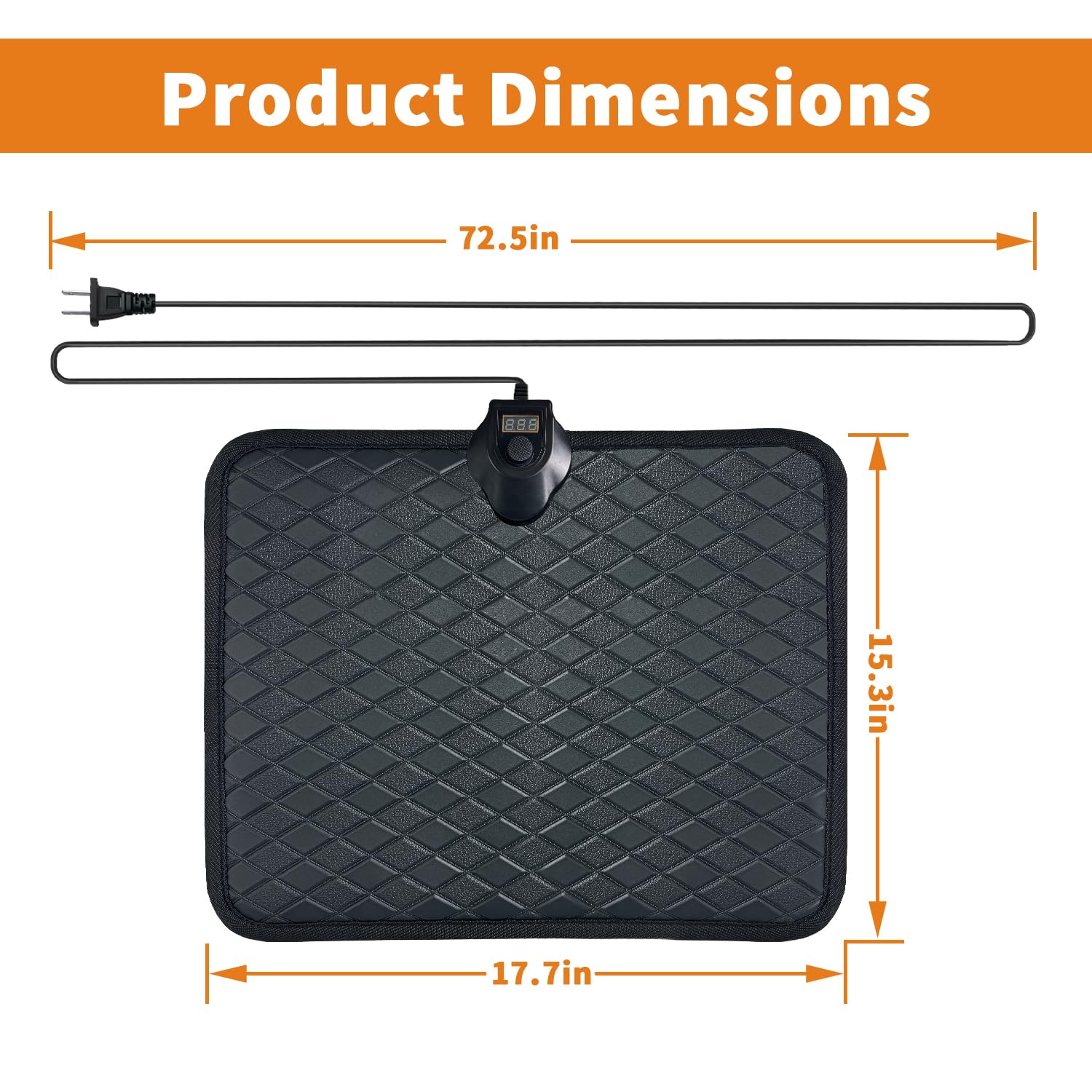 MAXCOM Heated Floor Mat - Under Desk for Foot Warmer - Winter 55W ...