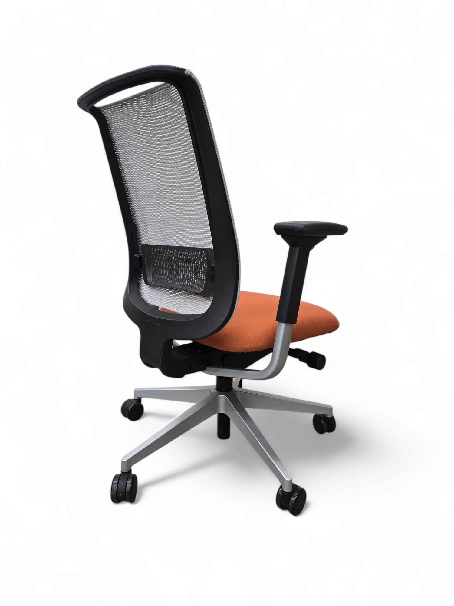Steelcase Reply Chair Mineral Mesh Orange Fabric Seat