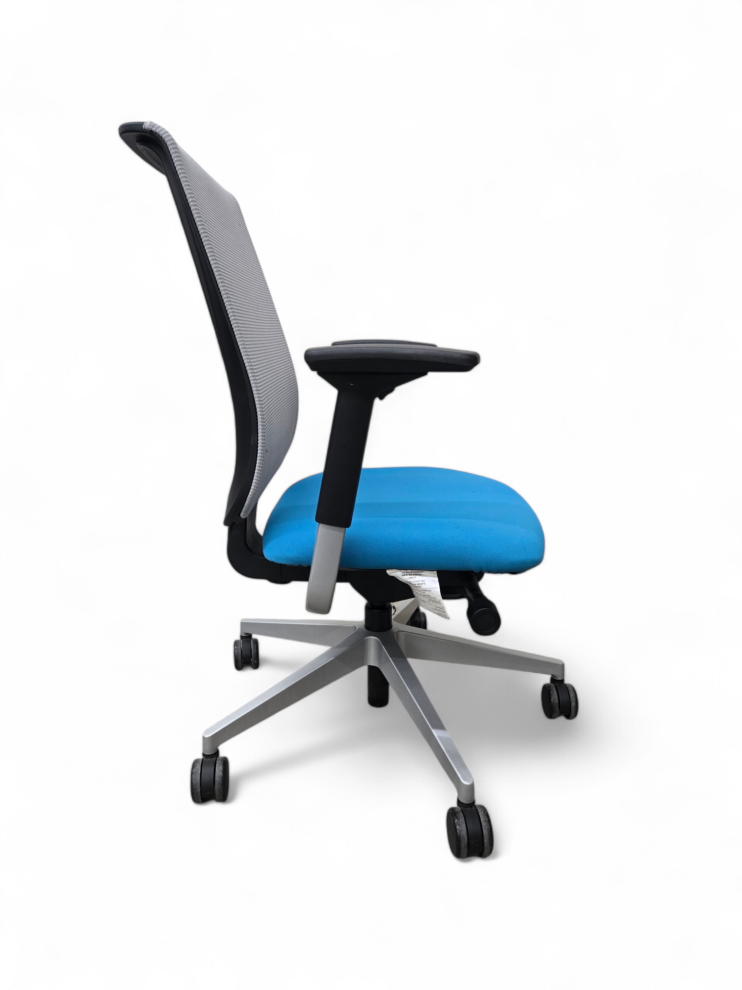 Steelcase Reply Chair Mineral Mesh Equa Blue Fabric Seat