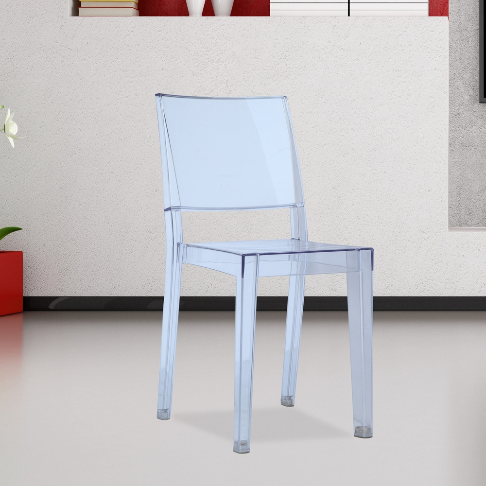 Clear Square side chair by ModSavy