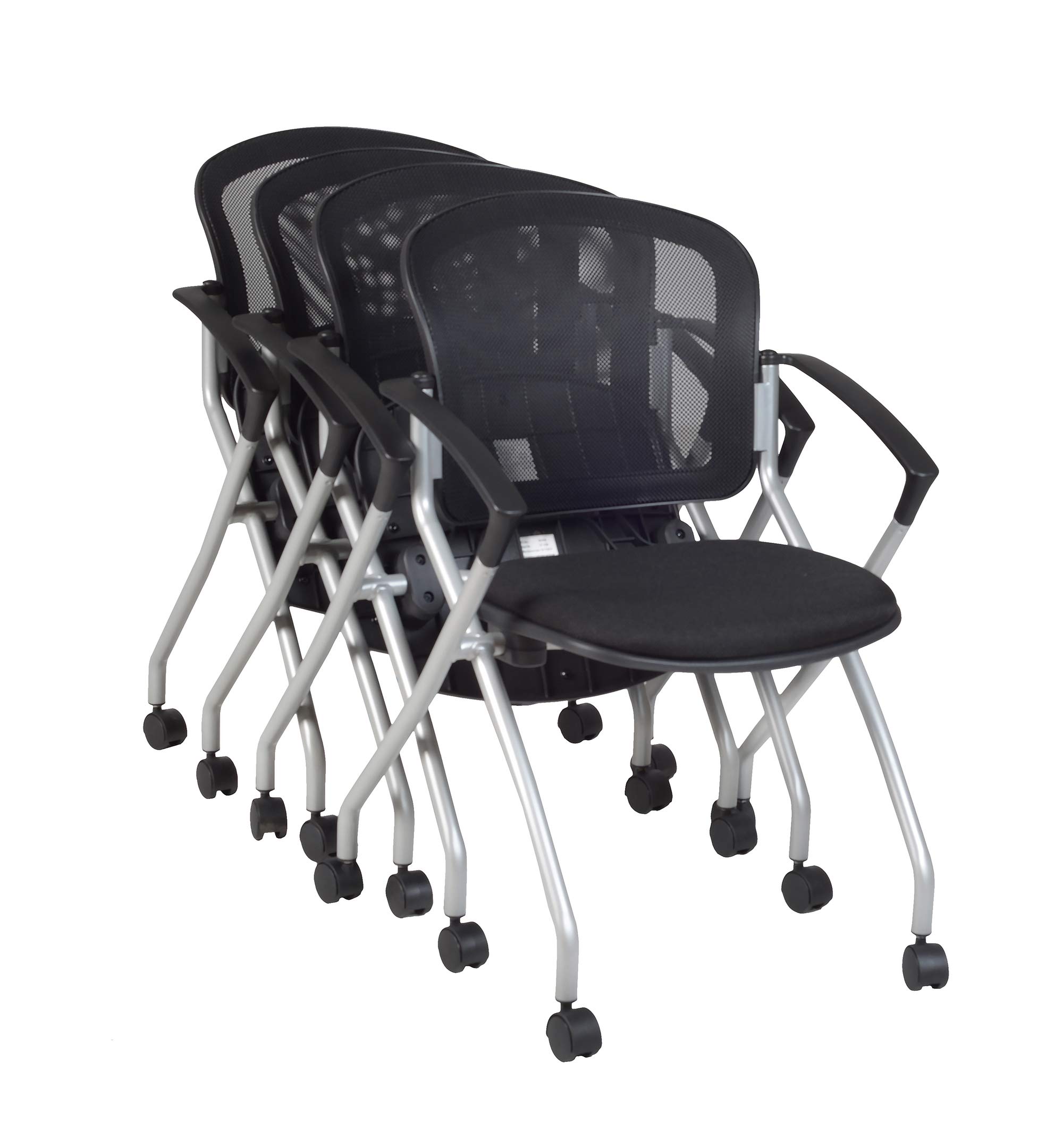 Caden Nesting Flip Up Seat Chair Black