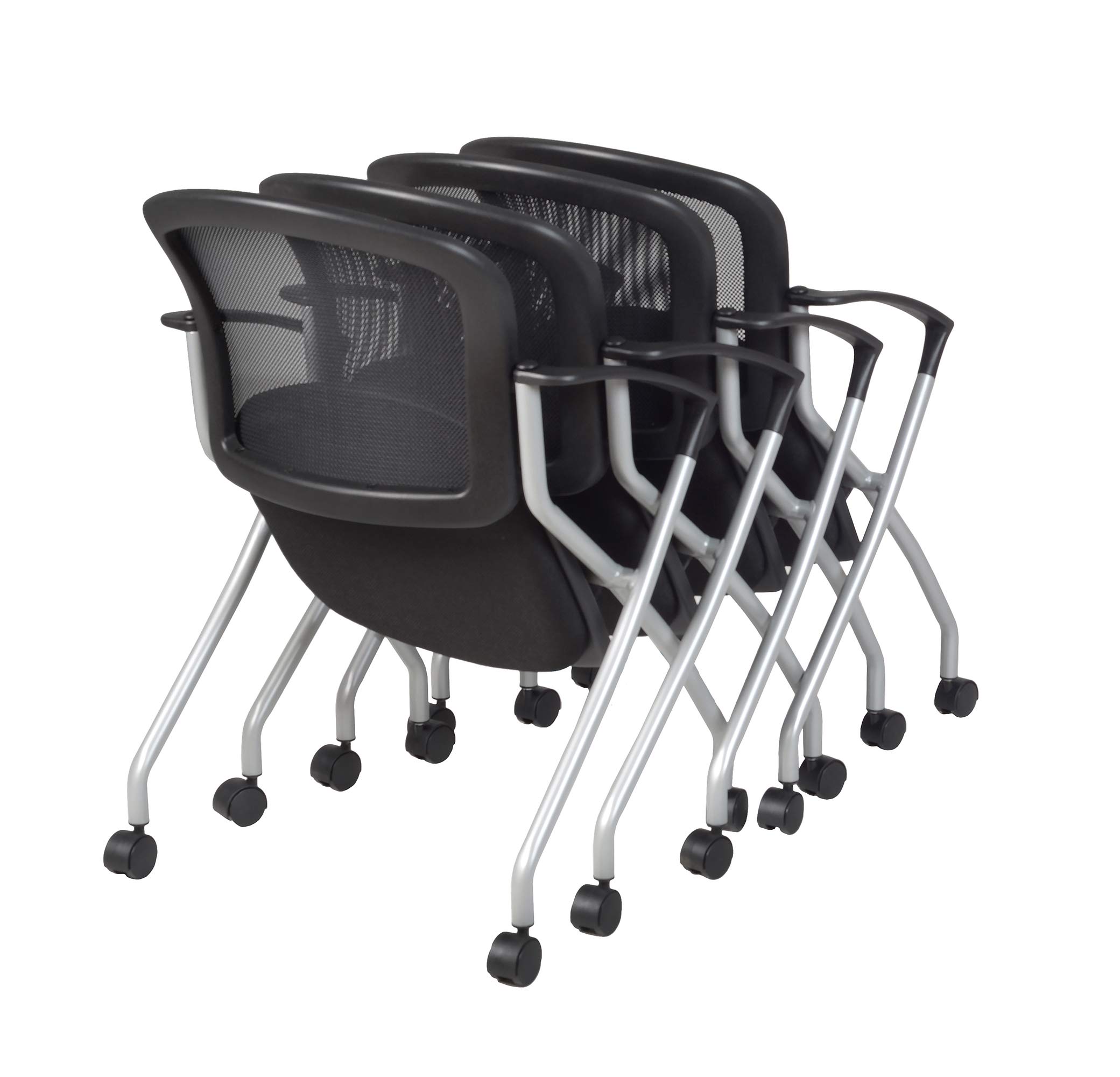 Caden Nesting Flip Up Seat Chair Black