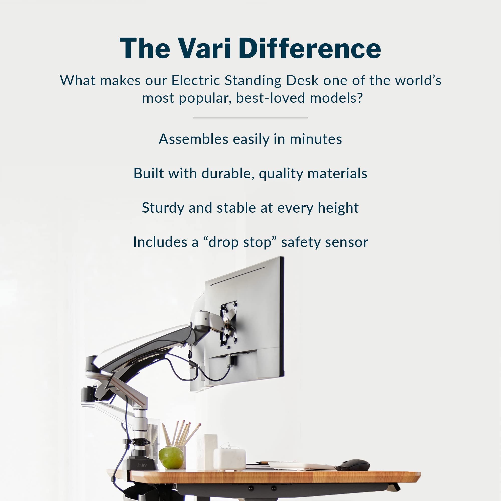 Vari Classic Electric Standing Desk - VariDesk Height Adjustable Sit ...