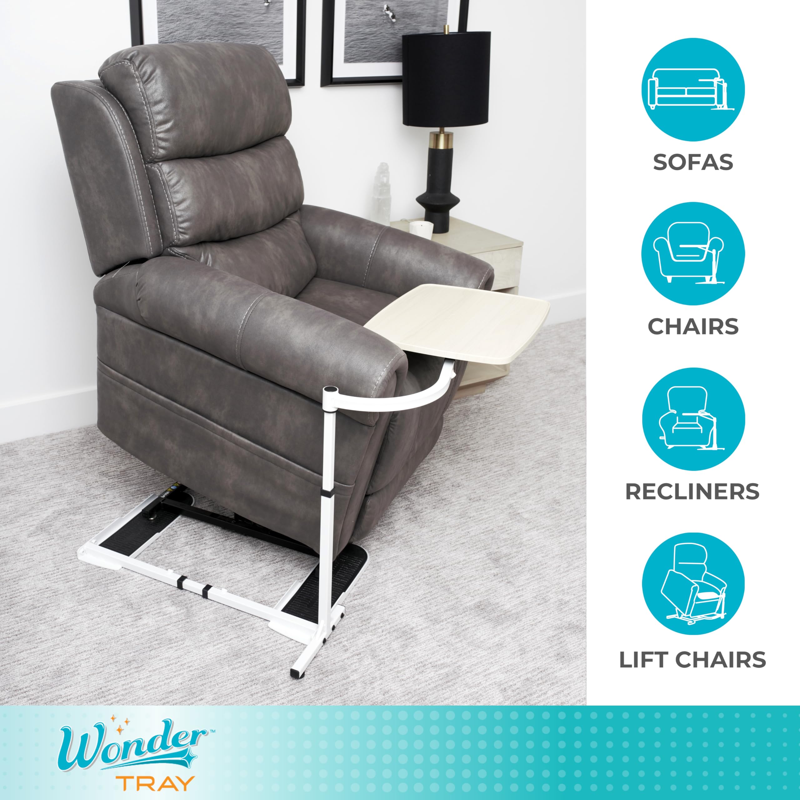 Large Laptop Stand, Adjustable Swivel Table, Couch Desk, Side Tables ...
