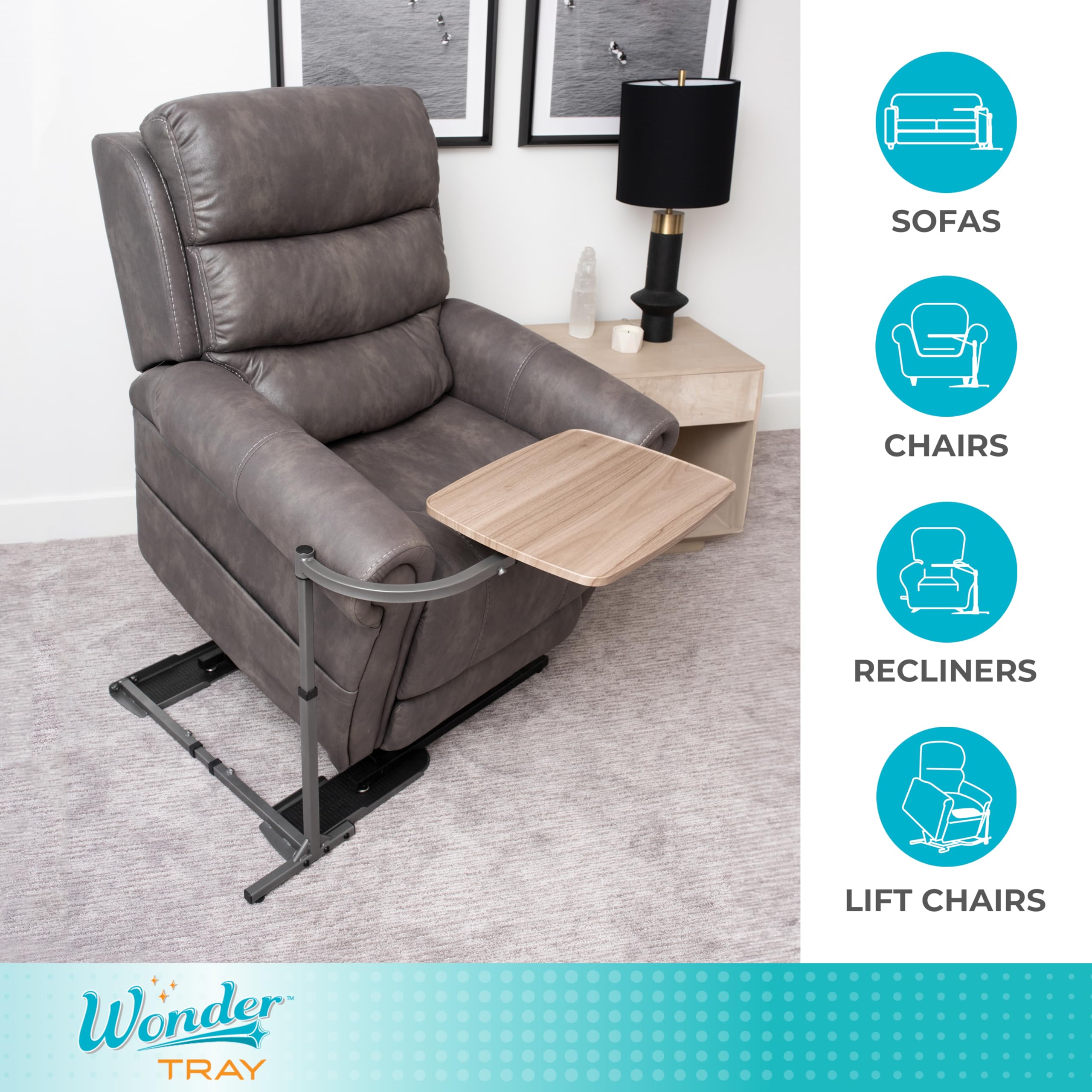 Large Laptop Stand, Adjustable Swivel Table, Couch Desk, Side Tables ...