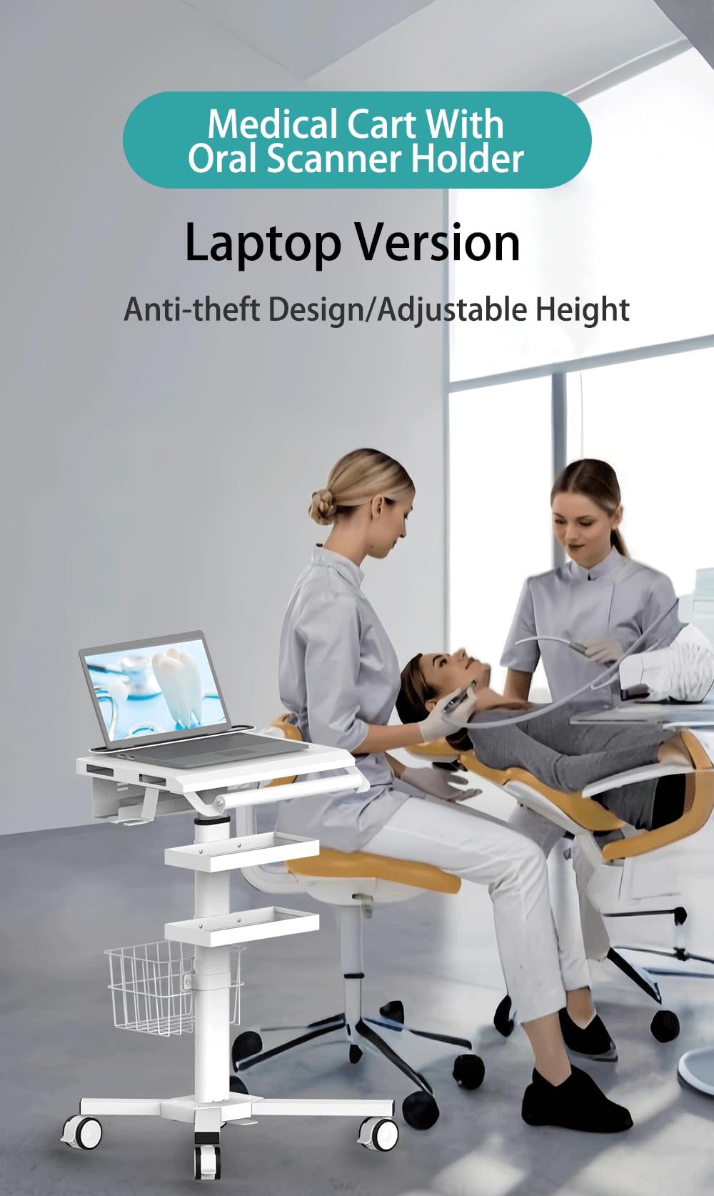MB-C07 Height Adjustable, Anti-Theft, Anti-Slip Medical Laptop ...