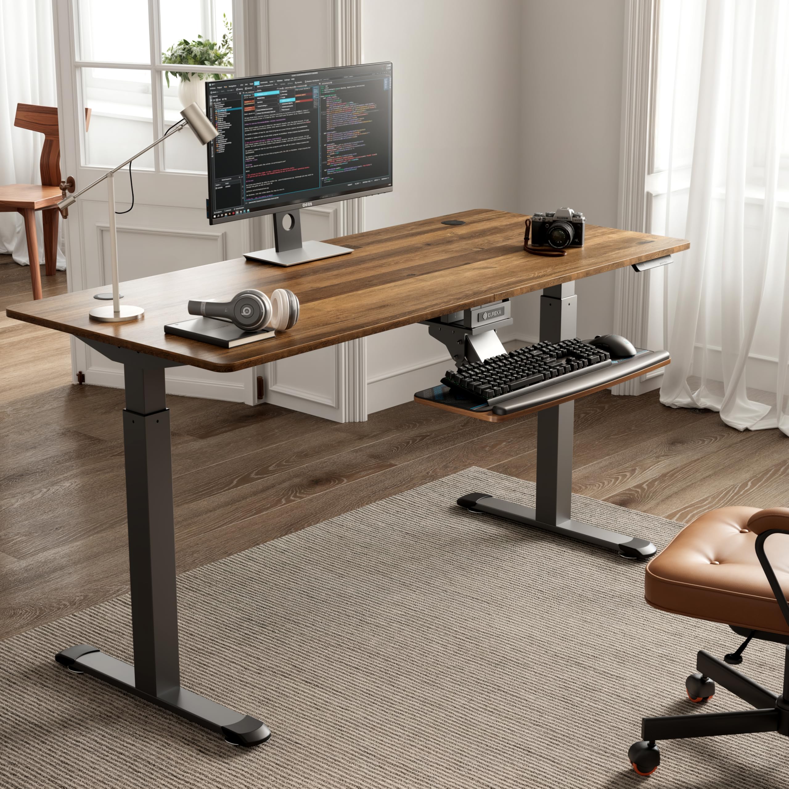 Keyboard Tray Height Adjustable, Swivel Tilt Computer Keyboard Drawer ...