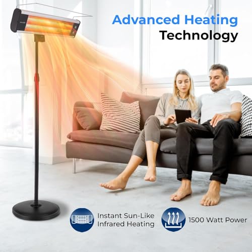 Infrared Patio Heater, Electric Patio Heater for Indoor/Outdoor Use ...