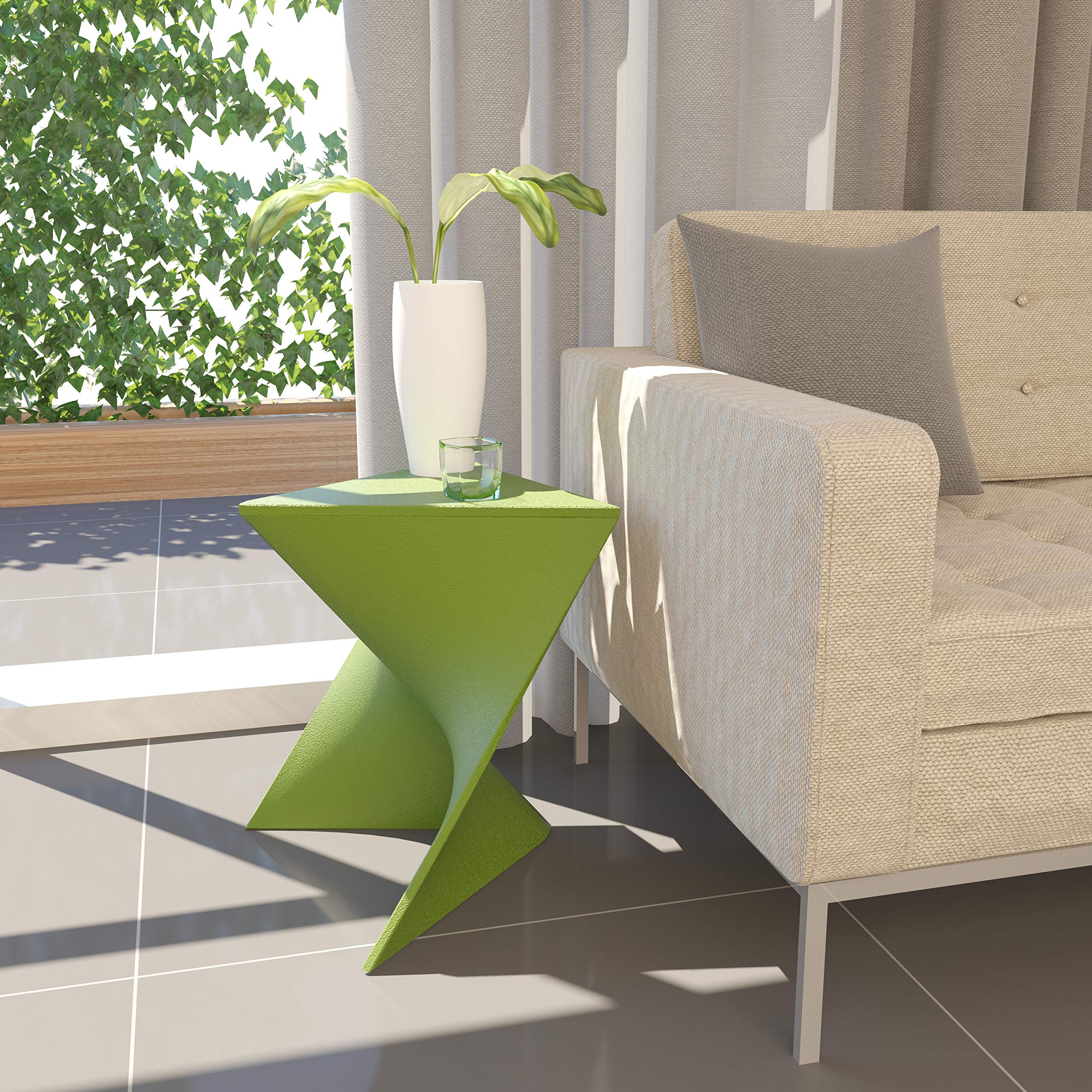 Danbury Modern Vanity Side Table, Green