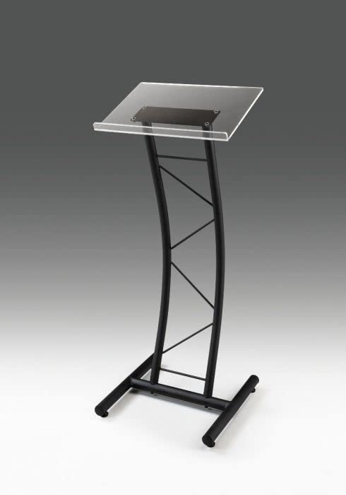 Curved Metal Lectern with Acrylic Top, Stainless Steel Lectern Body and ...