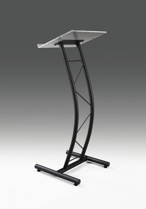 Curved Metal Lectern with Acrylic Top, Stainless Steel Lectern Body and ...