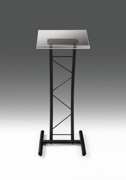 Curved Metal Lectern with Acrylic Top, Stainless Steel Lectern Body and ...
