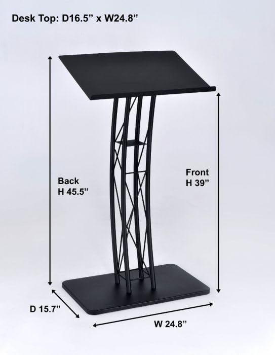 Modern Podium with Black Side Stand Table