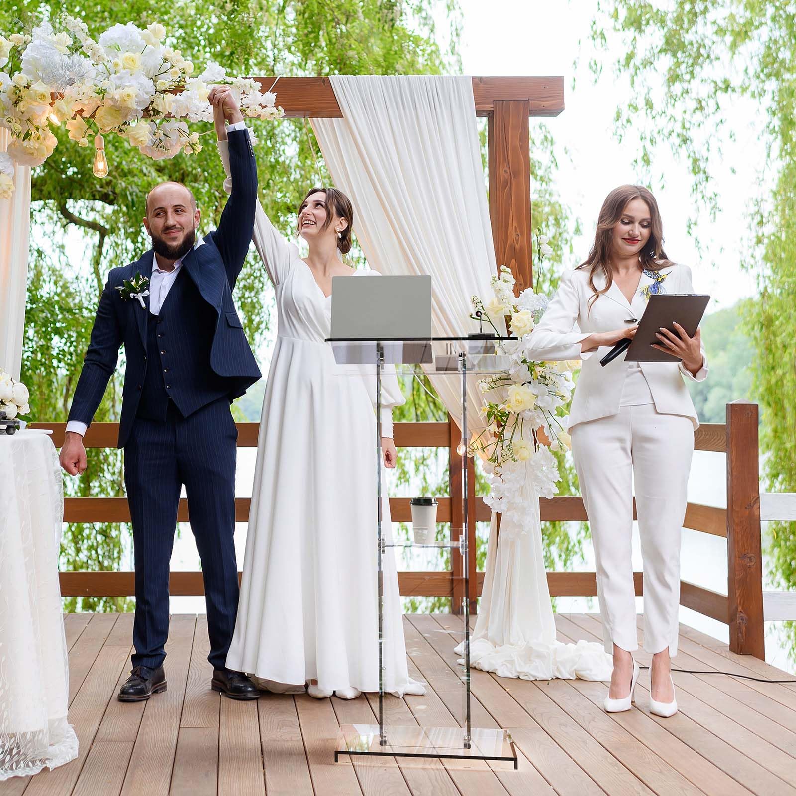 Acrylic Clear Lecterns Podium Stand, 50 Inch - Pulpits for Classrooms ...