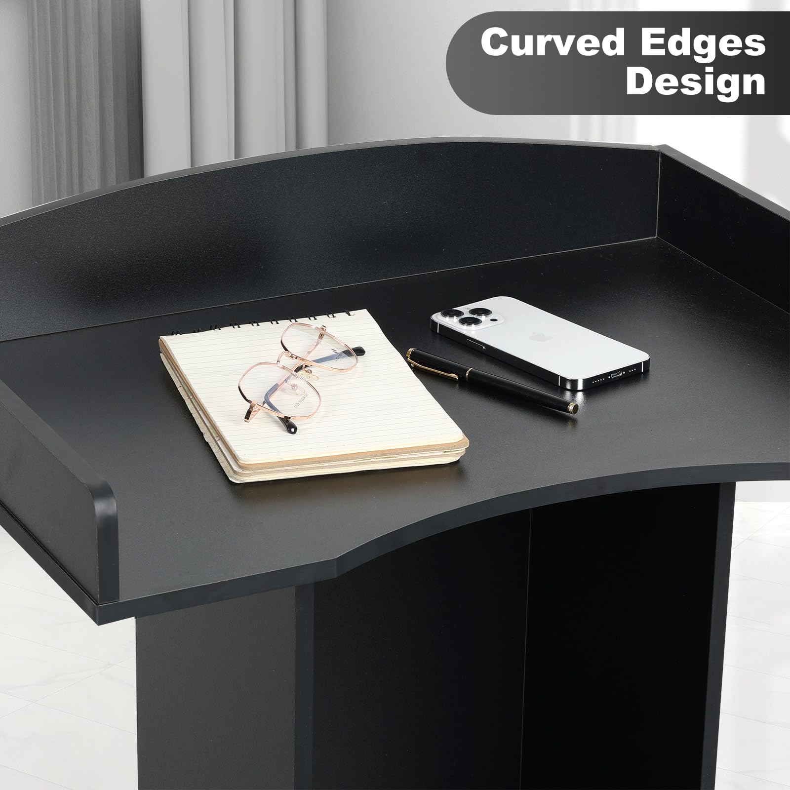 BEQUZON Podium Stand for Lectern Presentation Church Classroom, Pulpit ...