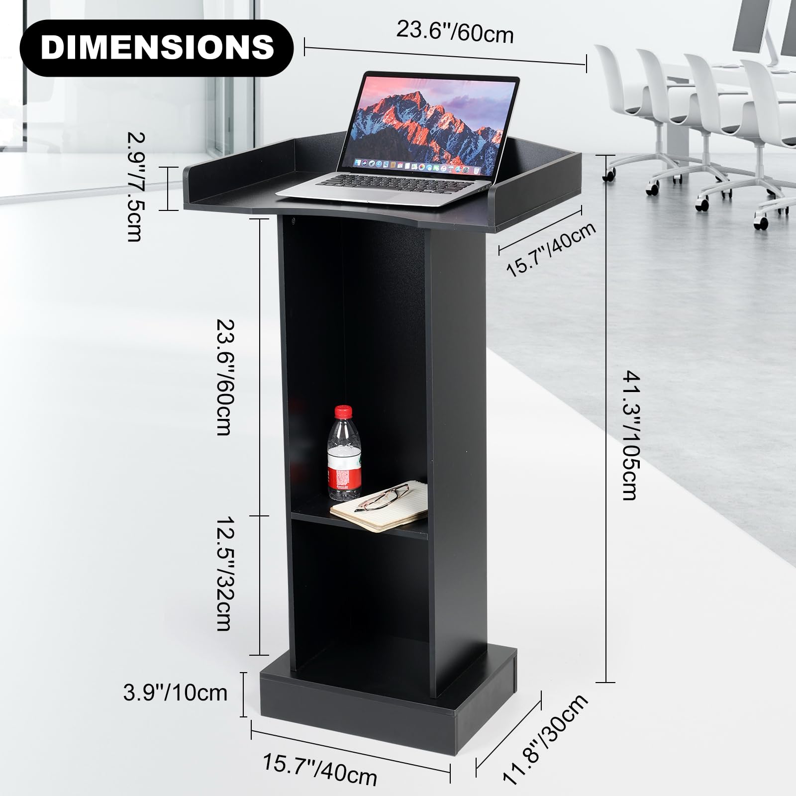Podium Stand for Lectern Presentation Church Classroom, Pulpit with ...