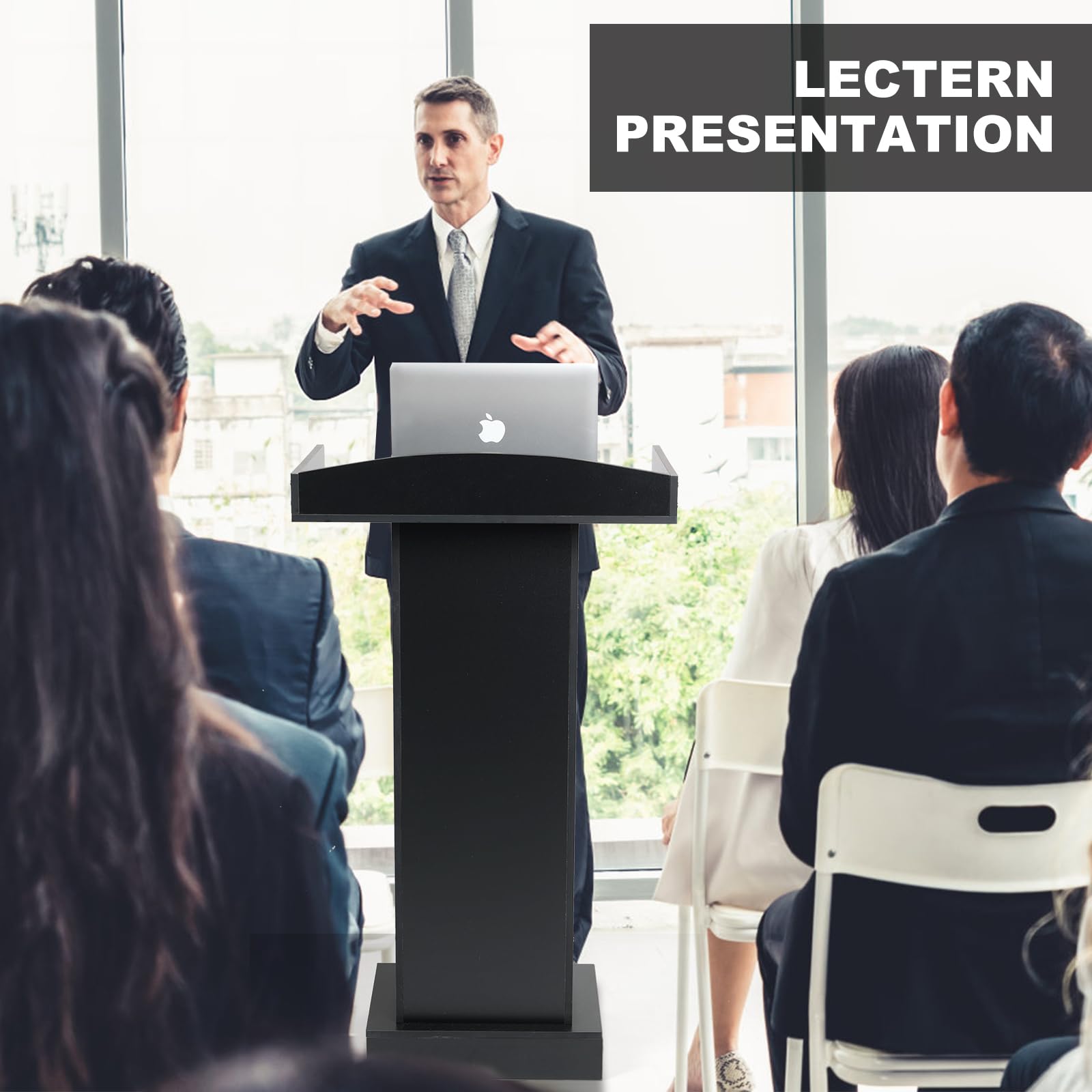 BEQUZON Podium Stand for Lectern Presentation Church Classroom, Pulpit ...