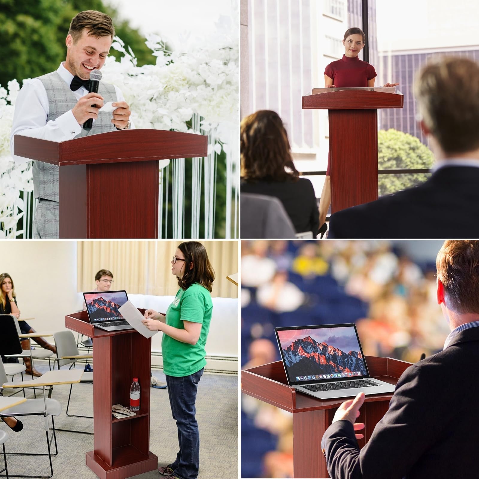 Podium Stand for Lectern Presentation Church Classroom, Pulpit with ...