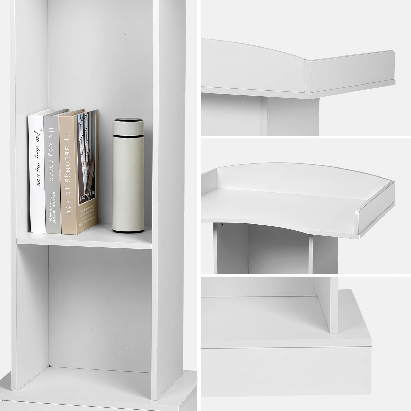 Podium Stand for Lectern Presentation Church Classroom, White Pulpit ...