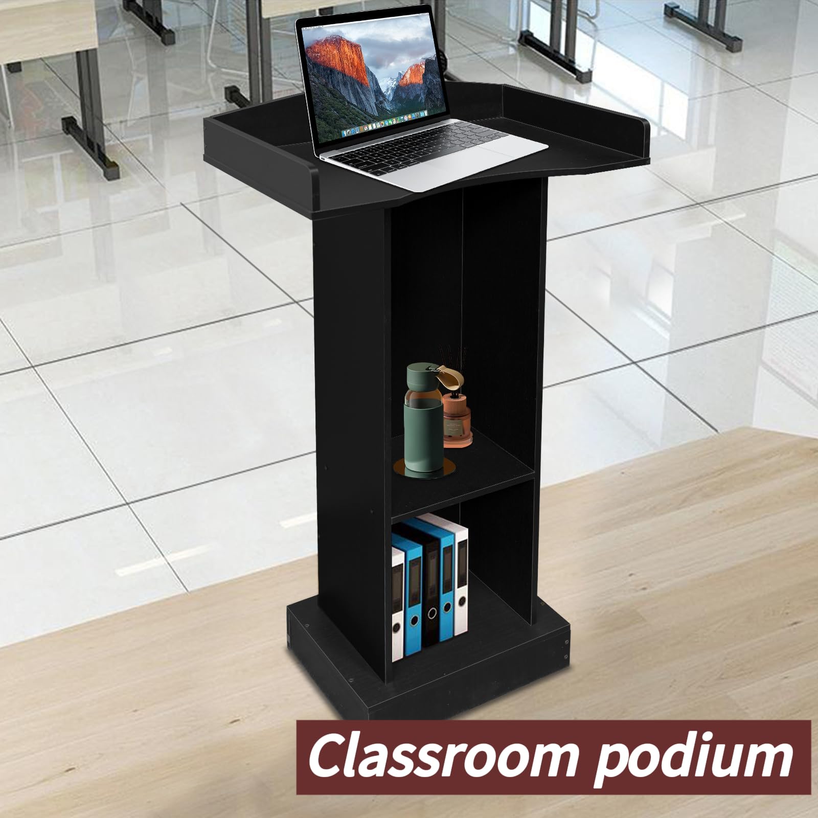 Wooden Podium Stand for Lectern Presentation Church Classroom, Podium ...