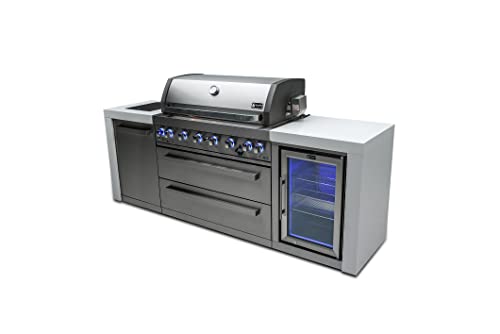 Stainless Steel Deluxe Modular Outdoor Kitchen Island BBQ Grill with ...