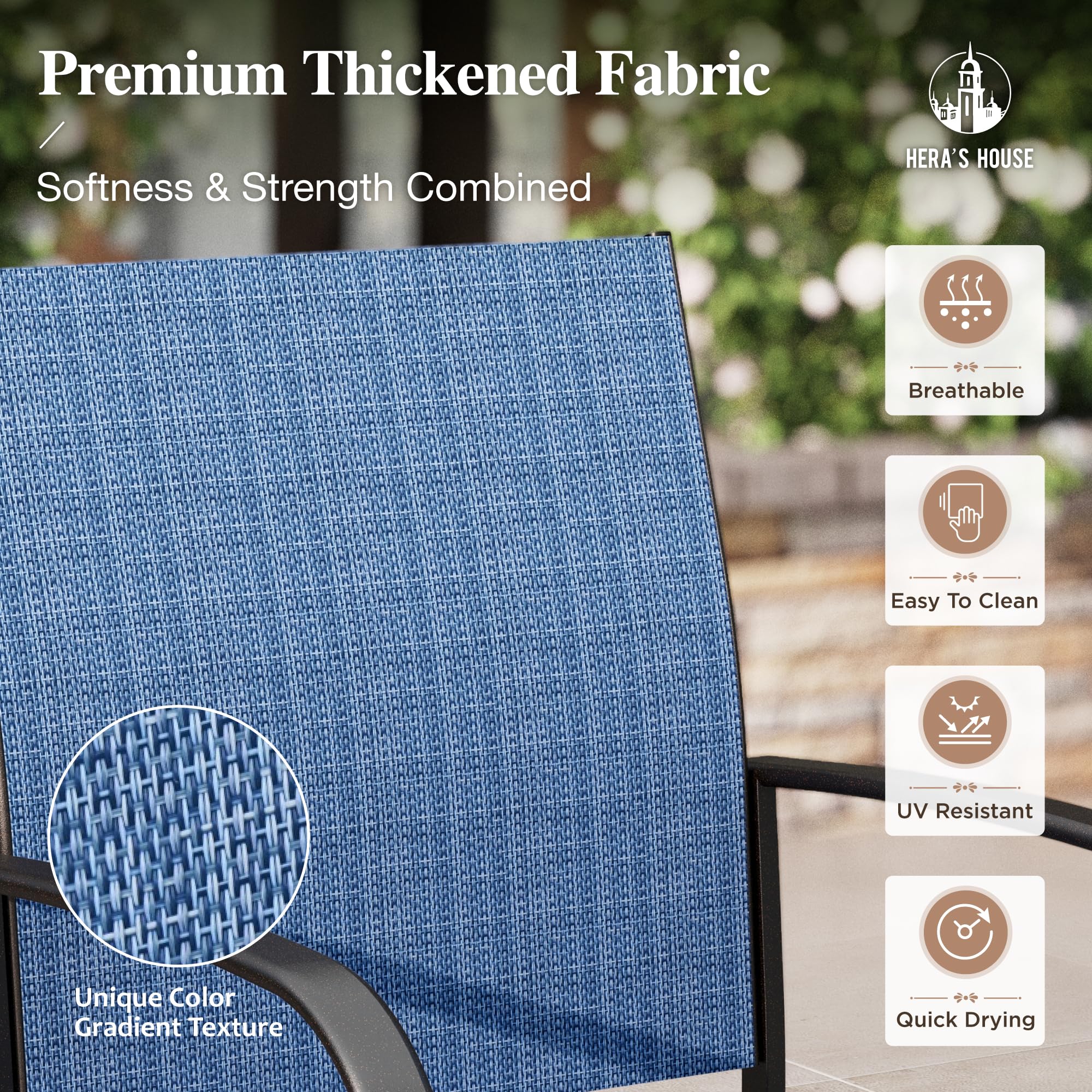 9 Pieces Outdoor Table and Chairs Set, 8 x Patio Chairs and 1 x Extendable Metal Dining Table ...