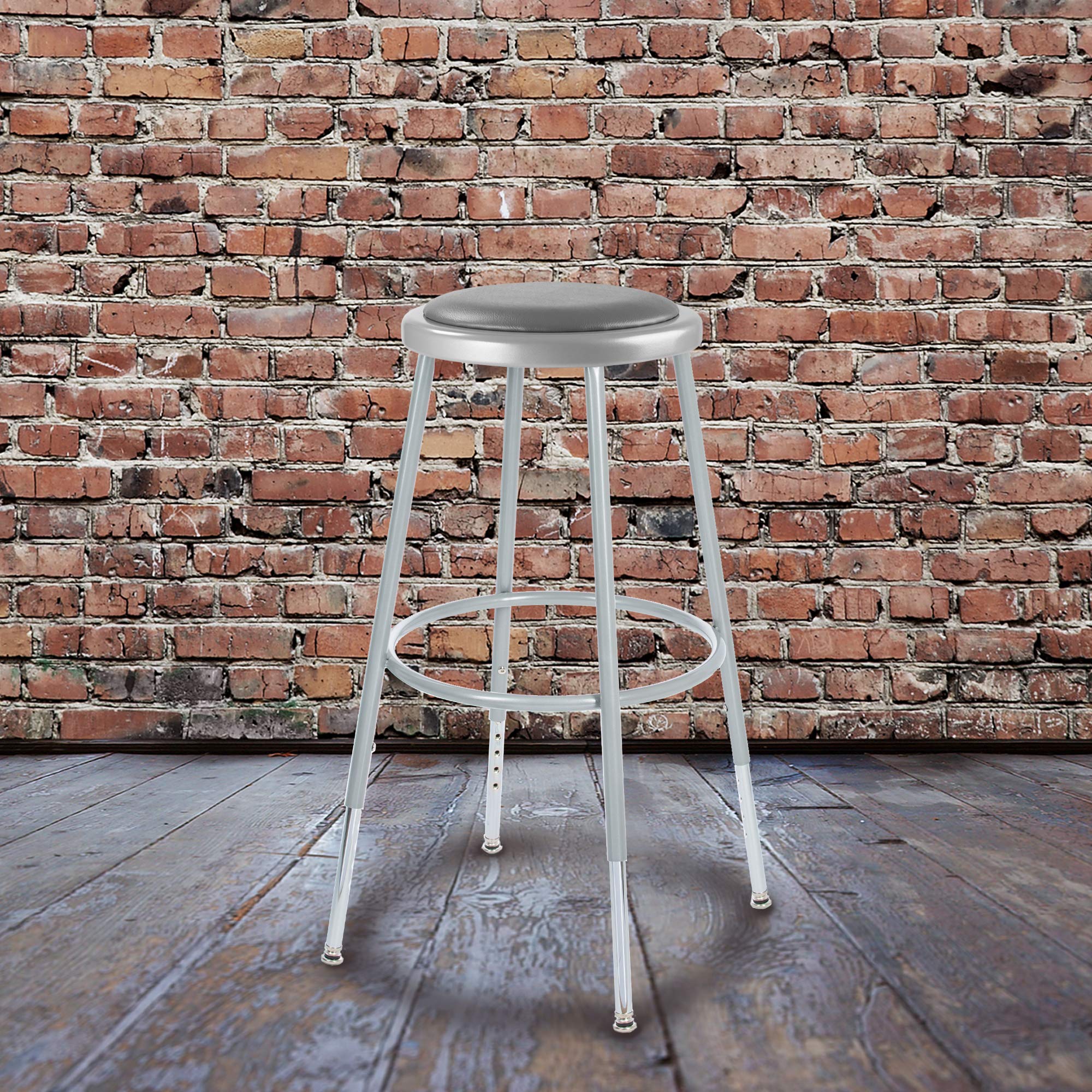 Premium Commercial-Grade All-Purpose Round Stool (Height-Adjustable, 24 ...