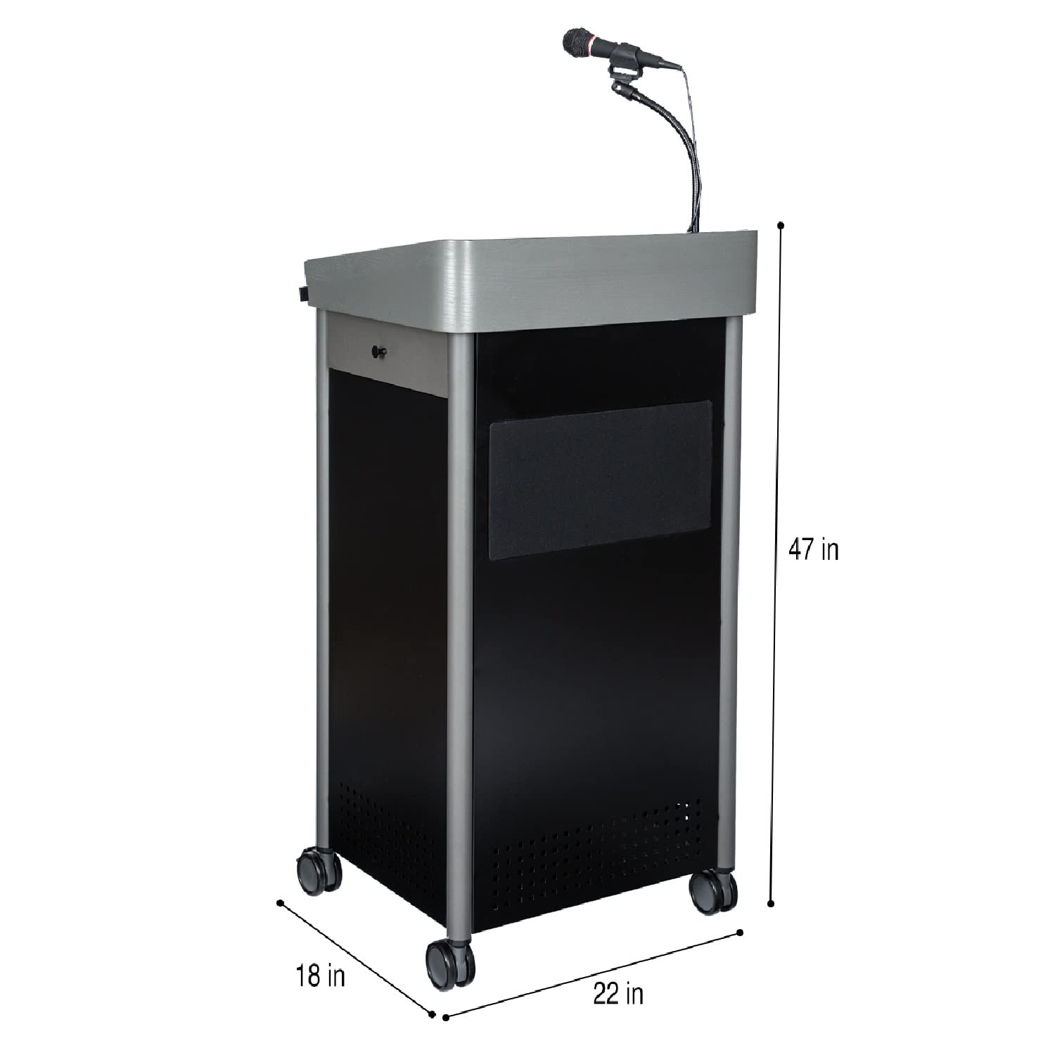 CoreSound Media Series Floor-Standing Mobile Lectern (No Microphone, AC ...