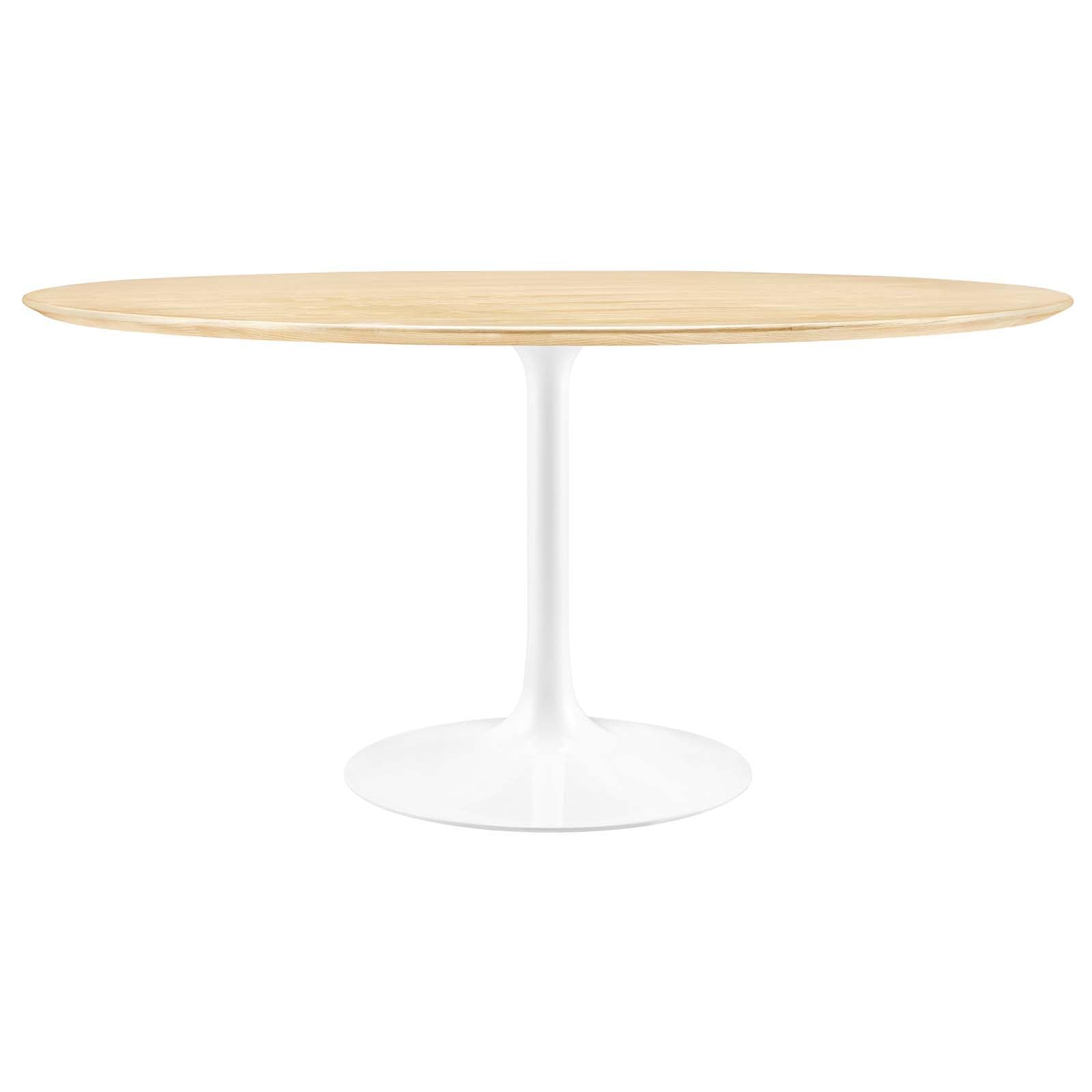 Dining Table, 60", White Natural