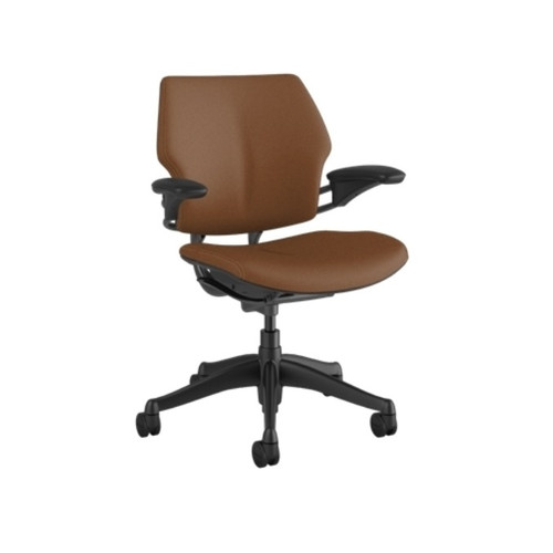 Humanscale Freedom Chair, Dark Brown Leather, Fully Adjustable