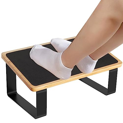 Foot Rest for Under Desk at Work, New Upgrade Wooden with Metal ...