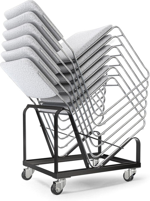 Stack Chair Dolly, Premium Commercial Heavy Duty Steel Cart with Wheels ...